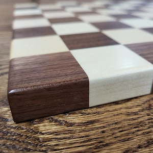 Hand Made Walnut and Maple Checker Board, Chess Board, Wood Board Games ...