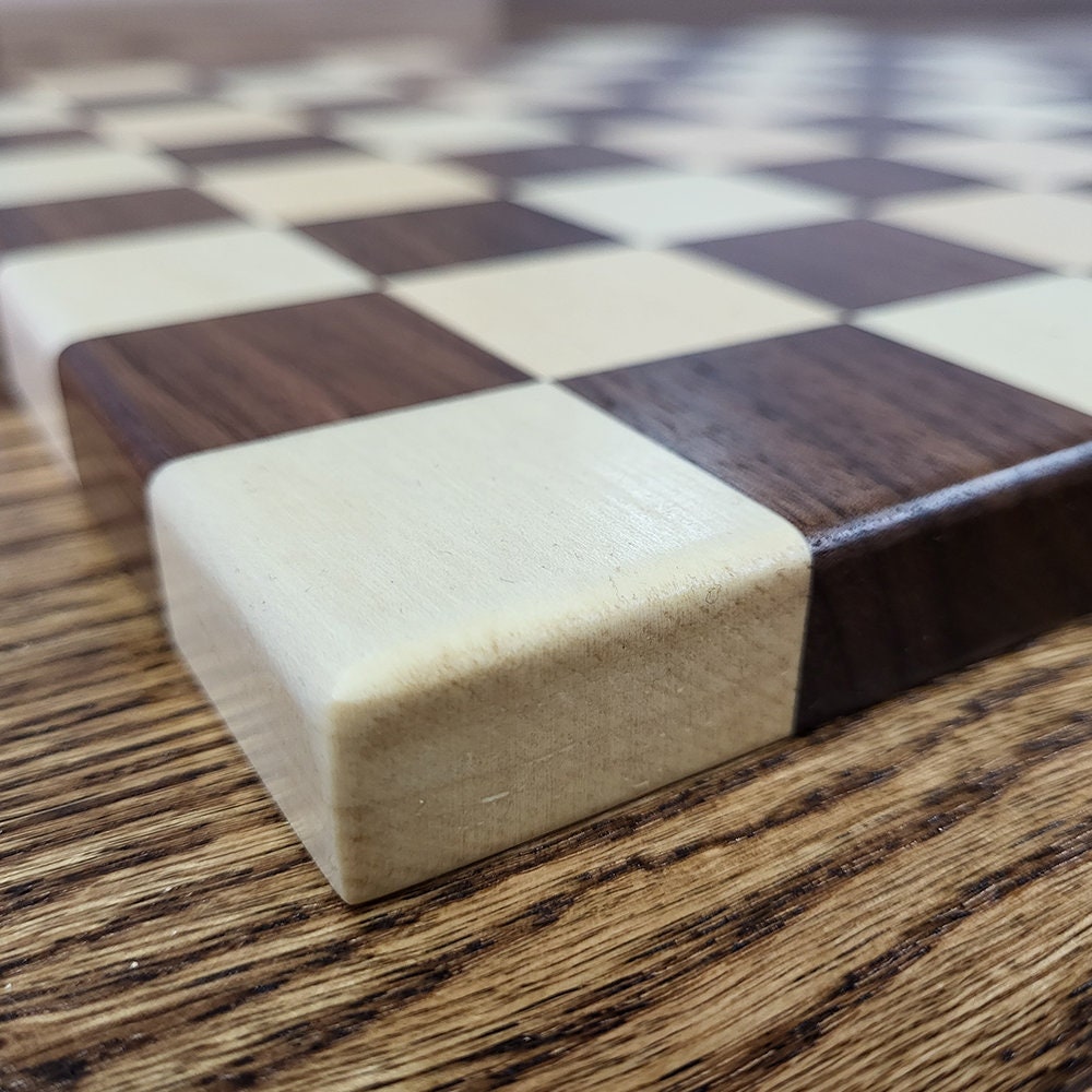 Hand Made Walnut and Maple Checker Board Chess Board Wood - Etsy