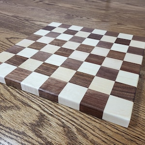 Hand Made Walnut and Maple Checker Board, Chess Board, Wood Board Games ...