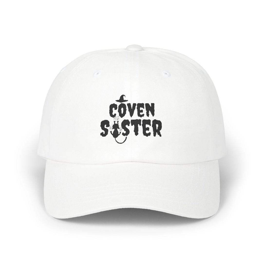 Coven Sister Embroidered Hat: Black Cat Witchy Cap - Etsy
