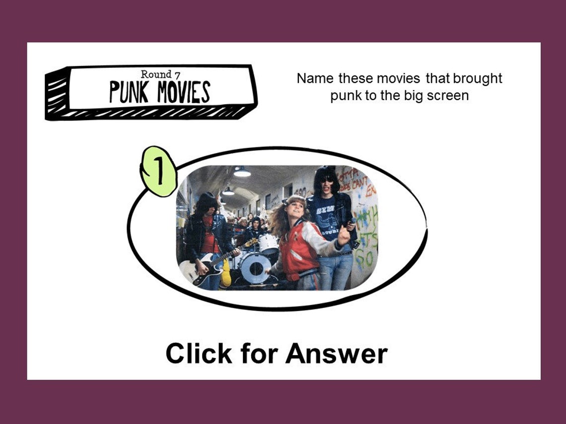 Punk Trivia Game Printable and Digital Versions | Etsy