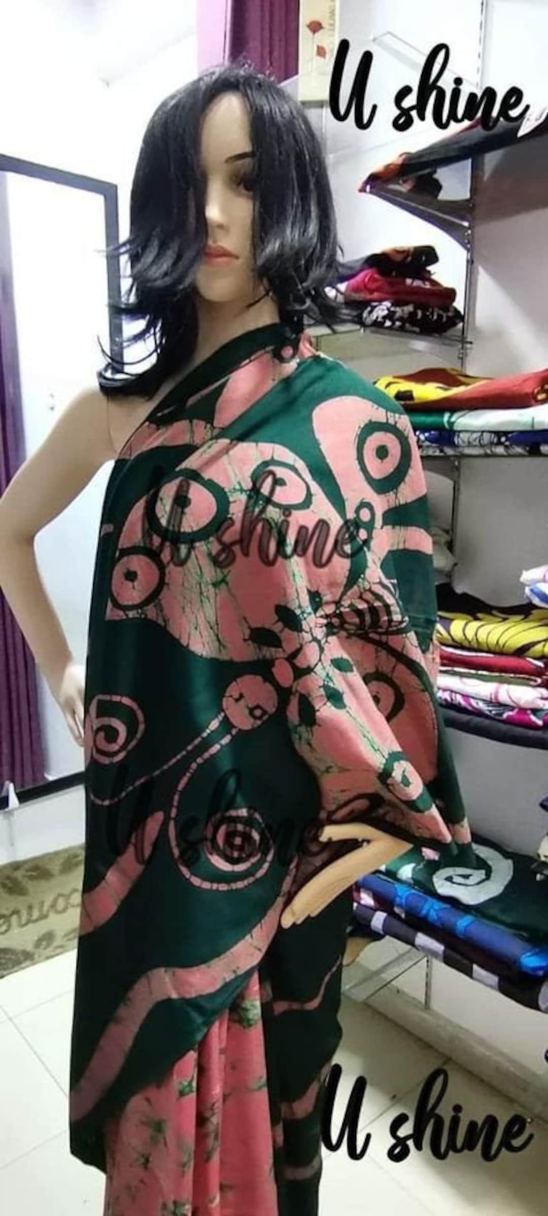 Srilanka Bathik Saree Hand Made Sari Dress Girls Women Ladies ... Srilanka Bathik Saree Hand Made Sari Dress Girls Women Ladies ...