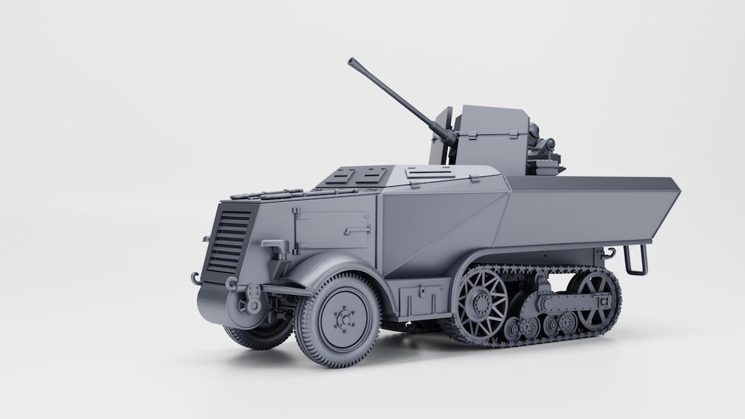 3D Printed Unic U304(f) W/ Flak, 21st Panzer Division (1:56 Scale) - Etsy