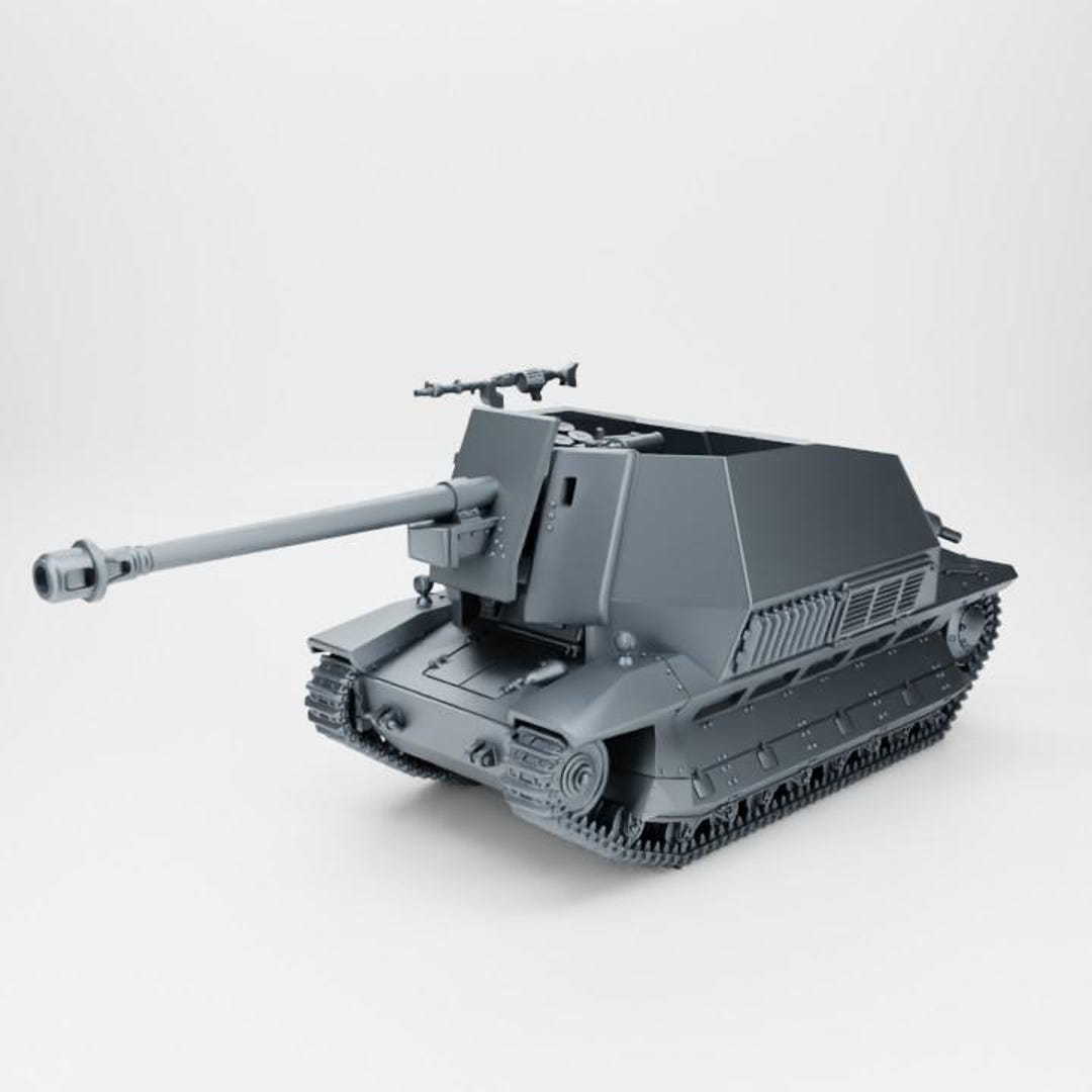 Pak 40 Auf Panzerkampfwagen 737 FCM, 3D Printed WW2 Miniature (1:56 ...