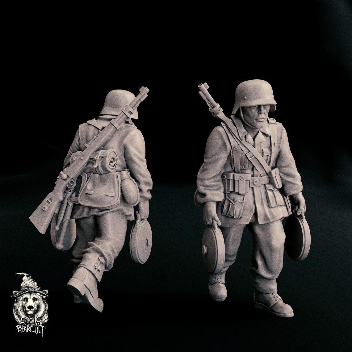 28mm WW2 German Infantry Miniatures: Assault Pioneer Rifles (10) 3D ...