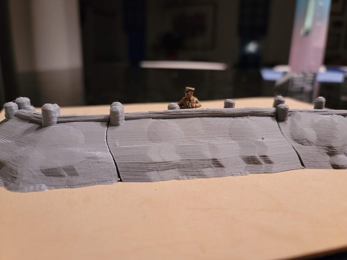 Wargaming Terrain Earthworks Trenches Bunkers Sea Wall| 3D Printed ...