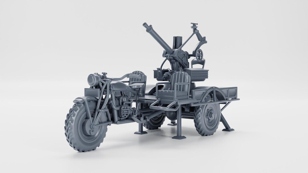 BA Battlegroup FN Tricar T3 With 13,2mm Browning AA Gun (belgium, WW2 ...