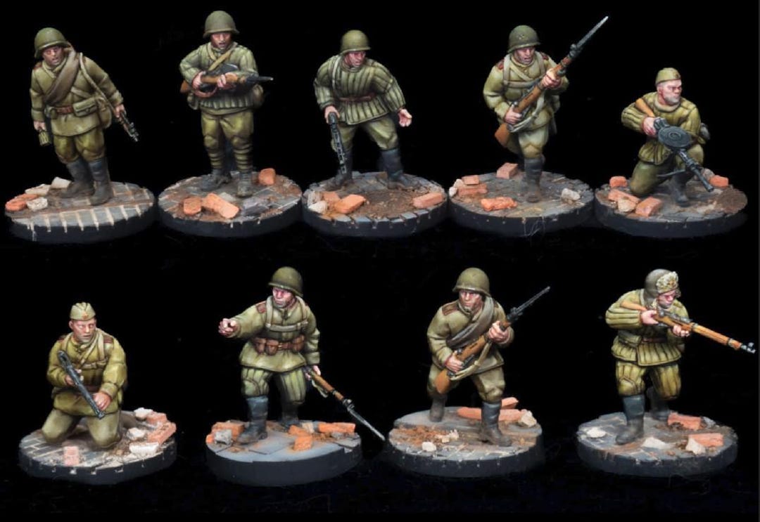 Soviet Light Rifle Squad(late War Fall of Berlin) Set of 10 (USSR ...