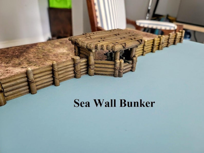 Wargaming Terrain Earthworks Trenches Bunkers Sea Wall| 3D Printed ...
