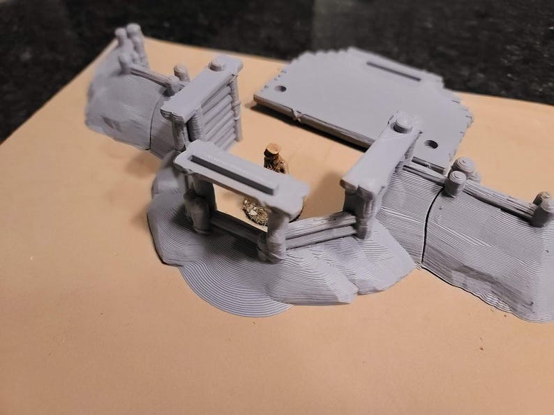 Wargaming Terrain Earthworks Trenches Bunkers Sea Wall| 3D Printed ...