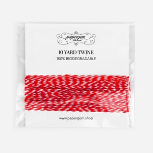 Festive Red Biodegradable Twine Eco Friendly Sustainable Compostable ...