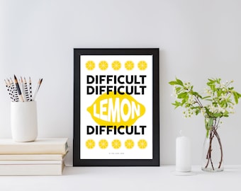 Lemon Difficult - Etsy