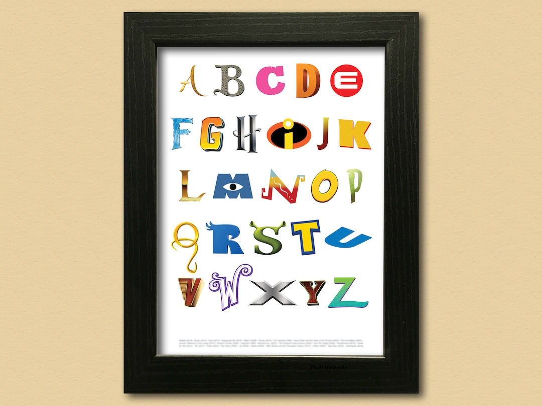 Alphabet of Children's Films A3 Print | Wall Art | Movie Art - Etsy