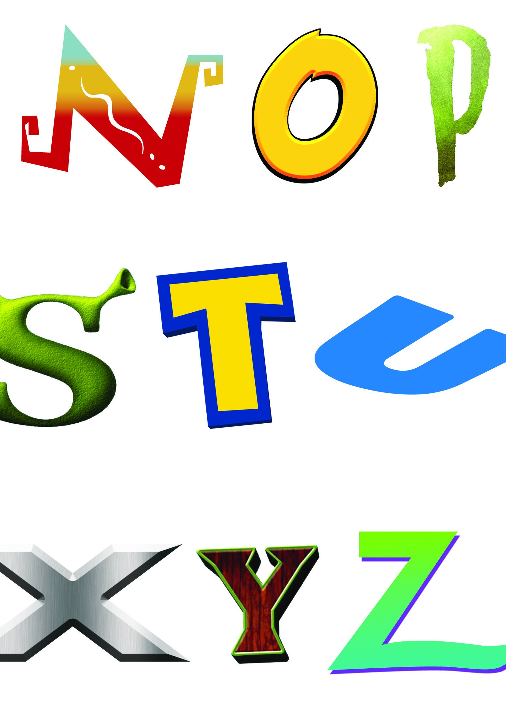 Alphabet of Children's Films A3 Print | Wall Art | Movie Art - Etsy