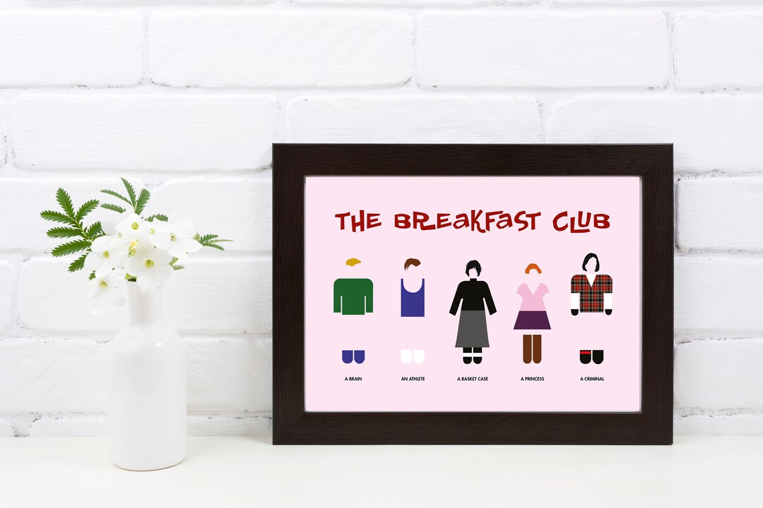 The Breakfast Club Minimalist A3 Print | Wall Art | Movie Art - Etsy