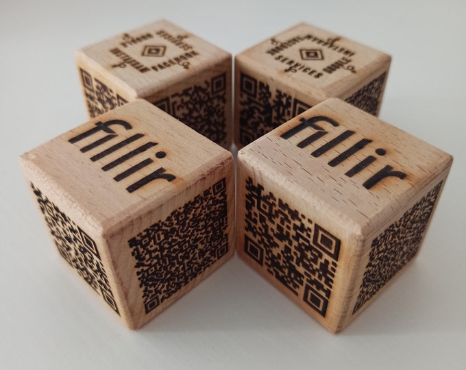 Engraved QR Code Plaque to Place on Table Logo, Table Number ...