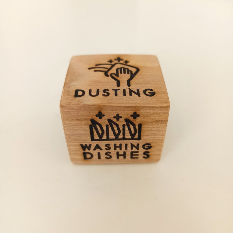 Chore Dice (personalized) | Gift for Him or Her | Housework Cube | Home ...