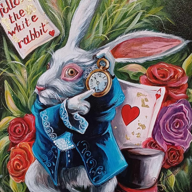 White Rabbit Alice in Wonderland - Etsy