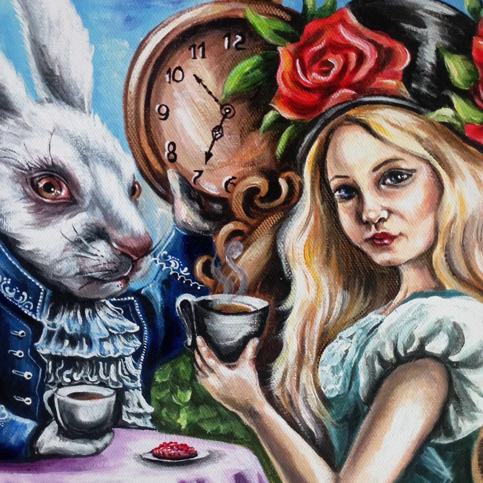 Alice in Wonderland, Acrylic Painting, Print, Wall Decor 1612 In - Etsy