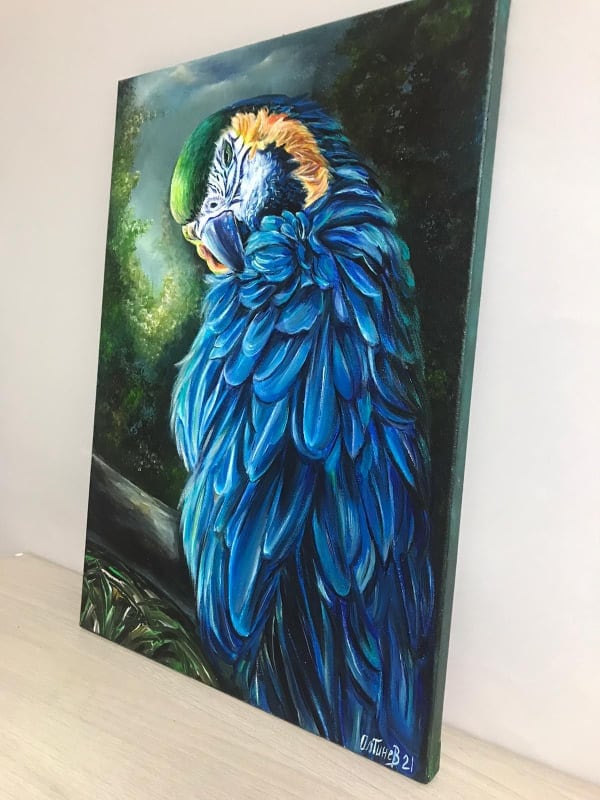 Parrot Acrylic Painting Bird Original Artwork - Etsy