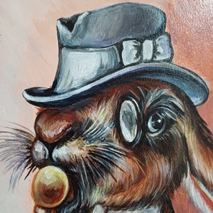 Rabbit Alice in Wonderland, Original Art Work, Acrylic Painting, Wall ...