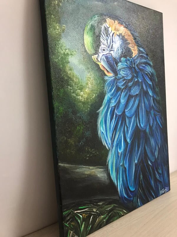 Parrot Acrylic Painting Bird Original Artwork - Etsy