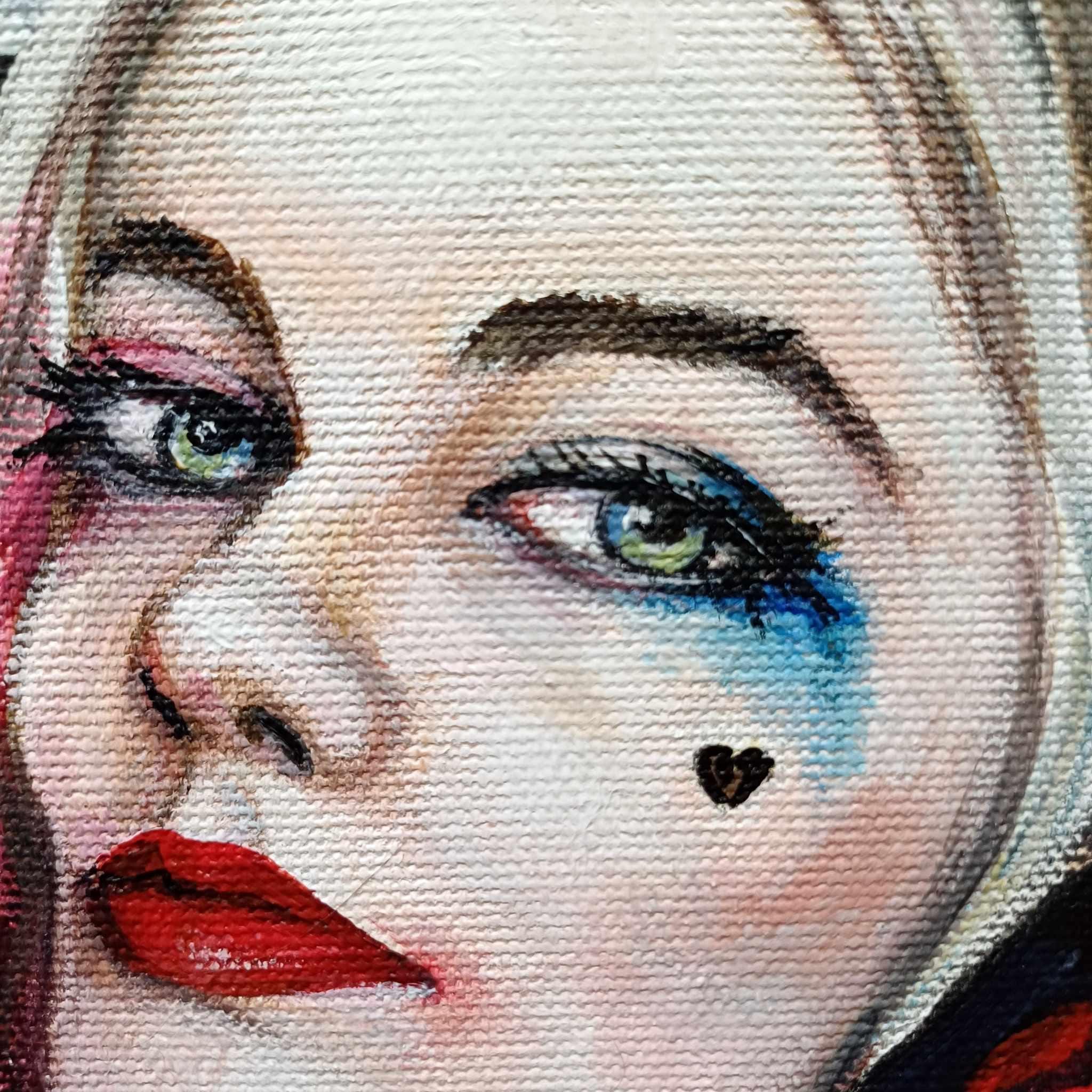 Harley Queen Portrait, Original Artwork, Acrylic Painting, ART GIFT 16× ...