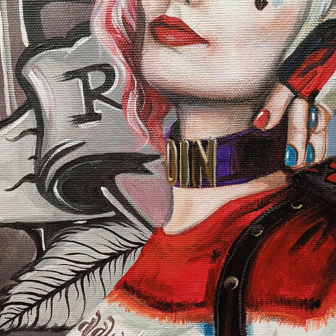 Harley Queen Portrait, Original Artwork, Acrylic Painting, ART GIFT 16× ...