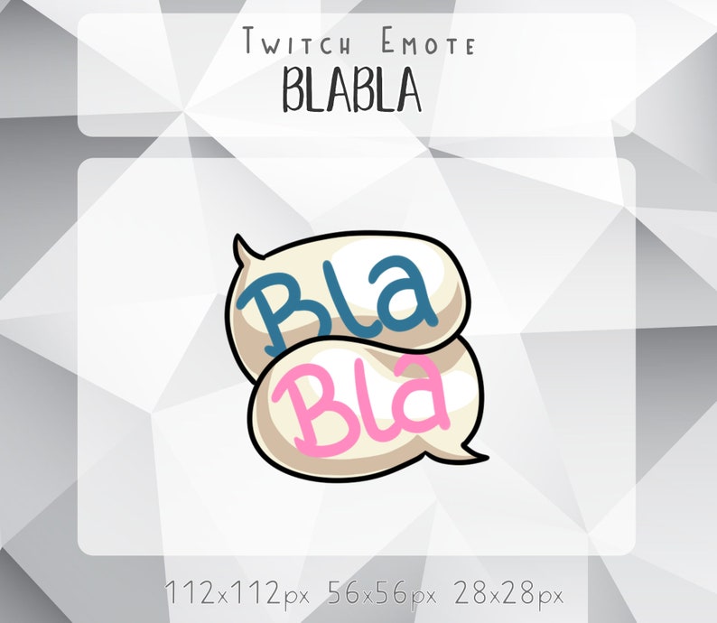 Twitch Emote Blabla - Etsy