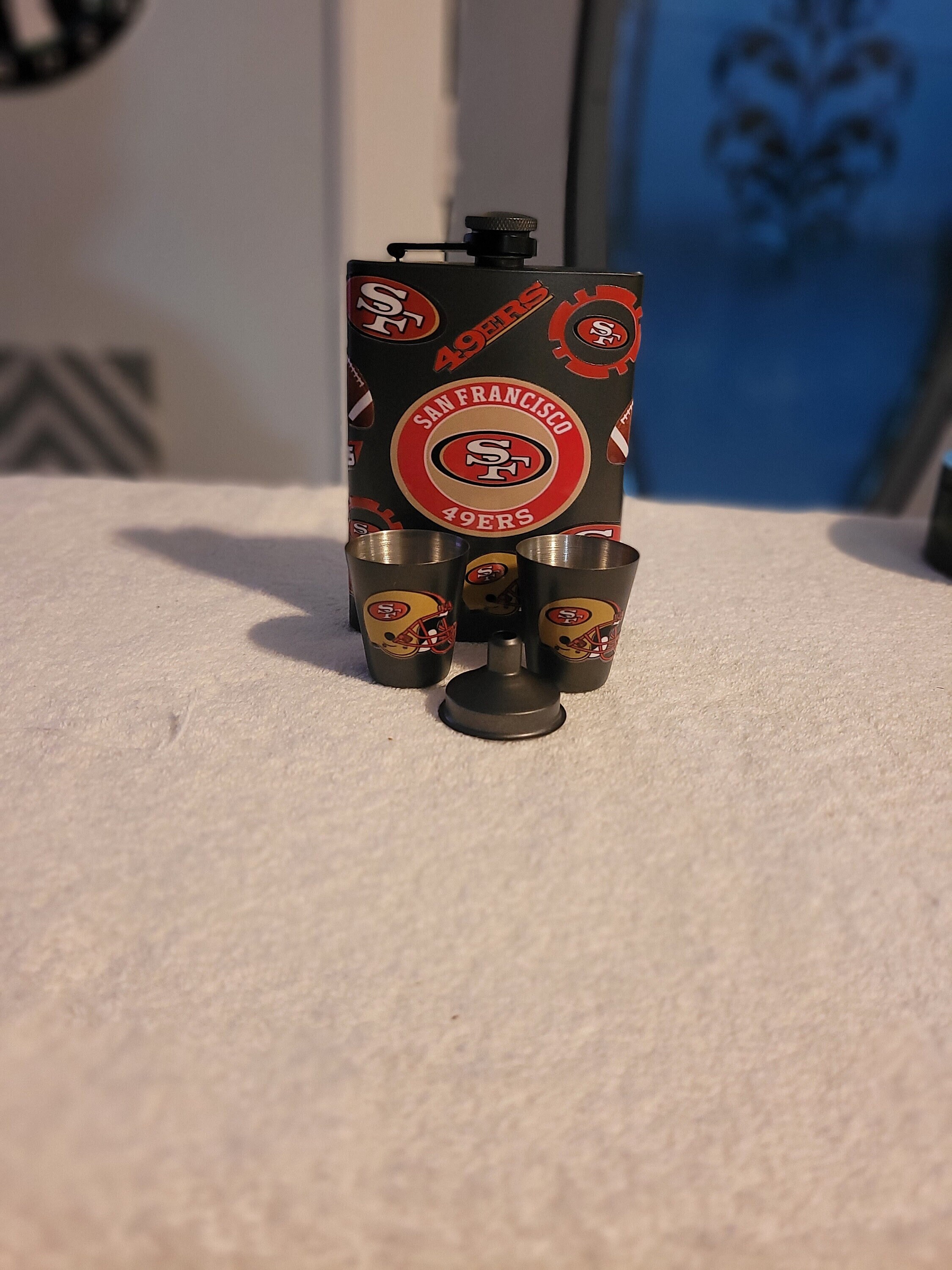 San Francisco 49ers Flask Set, Stainless Steel, Birthday Gift, Tailgate ...