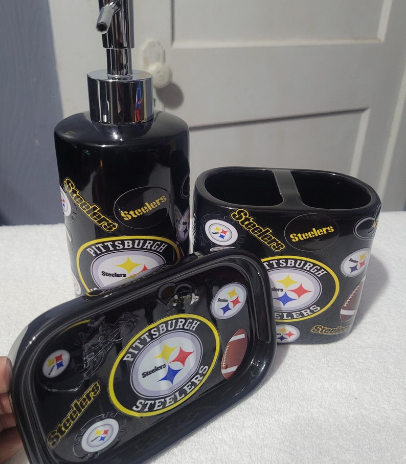Steelers Bathroom Set. - Etsy