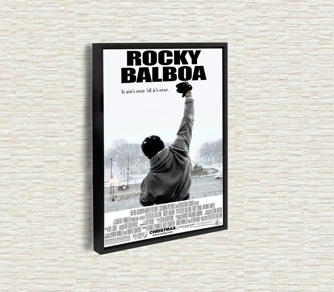 Rocky Balboa Movie Poster, Iconic Boxing Film Print, Motivational Wall ...