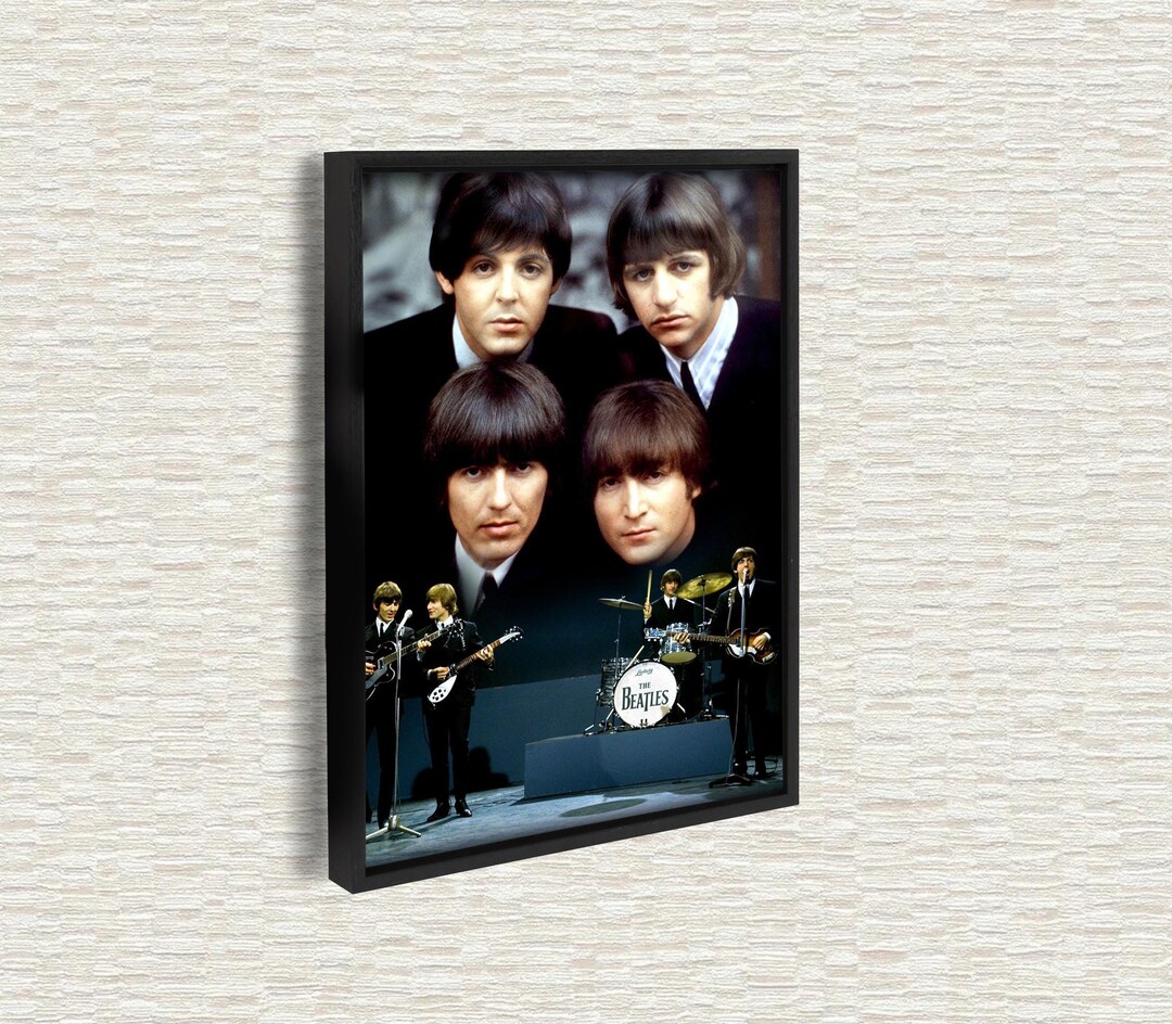 The Beatles Poster, Iconic Musicians Poster, Beatles Music Group Canvas ...
