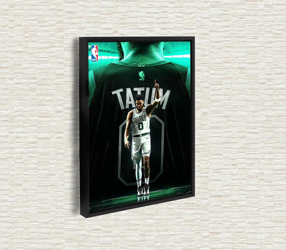 Jayson Tatum Poster, Tatum Jersey, Boston Celtics Home Decor, NBA Canvas, Wall Art for Dad, Best ...