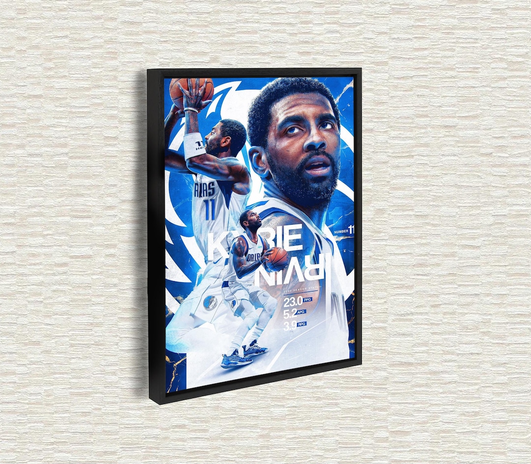 Kyrie Irving Poster, Dallas Mavericks, Kyrie Irving Print, Man Cave ...