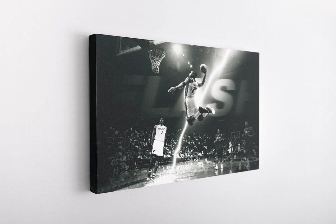 Dwyane Wade Poster Legendary Dunk Poster Slam Dunk Print, Gallery ...