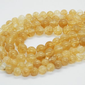 Yellow Quartz Bracelet Beaded Bracelet Quartz Bracelet - Etsy