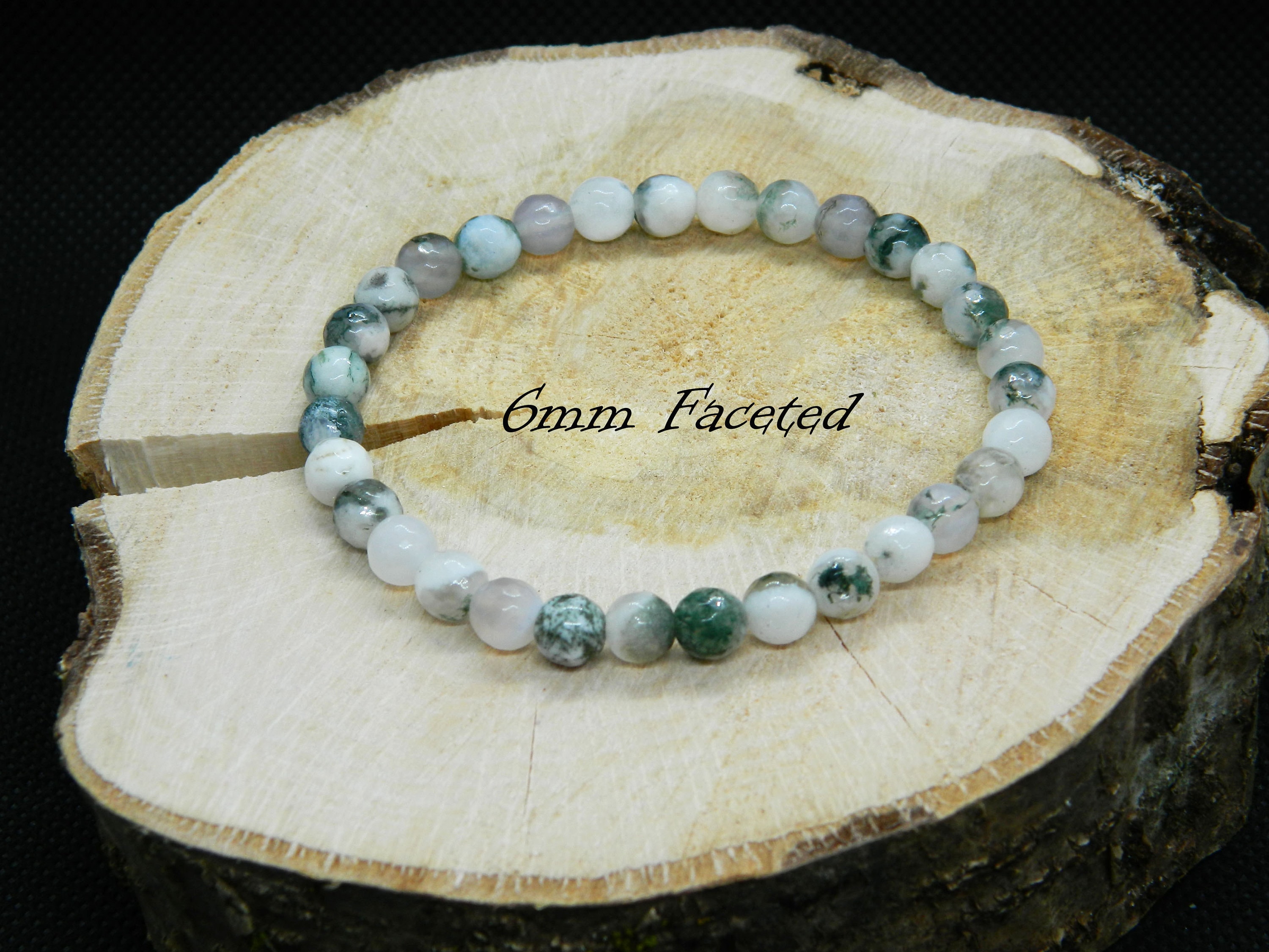 Tree Agate Bracelet Green Agate Bracelet Gemstone Bracelet - Etsy UK