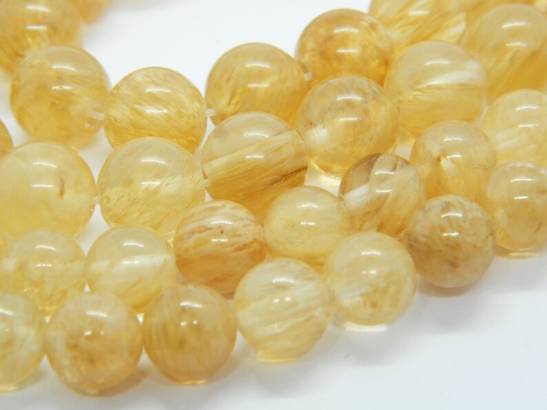 Yellow Quartz Bracelet Beaded Bracelet Quartz Bracelet - Etsy