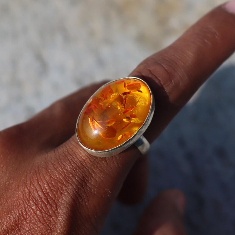 Amber Ring - Etsy