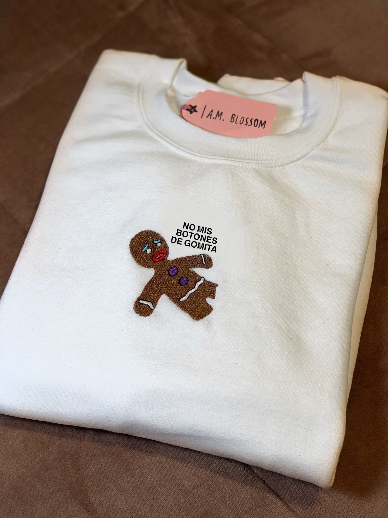 Shrek Galleta De Jengibre Embroidered Sweater | T-shirtvalentines Day ...