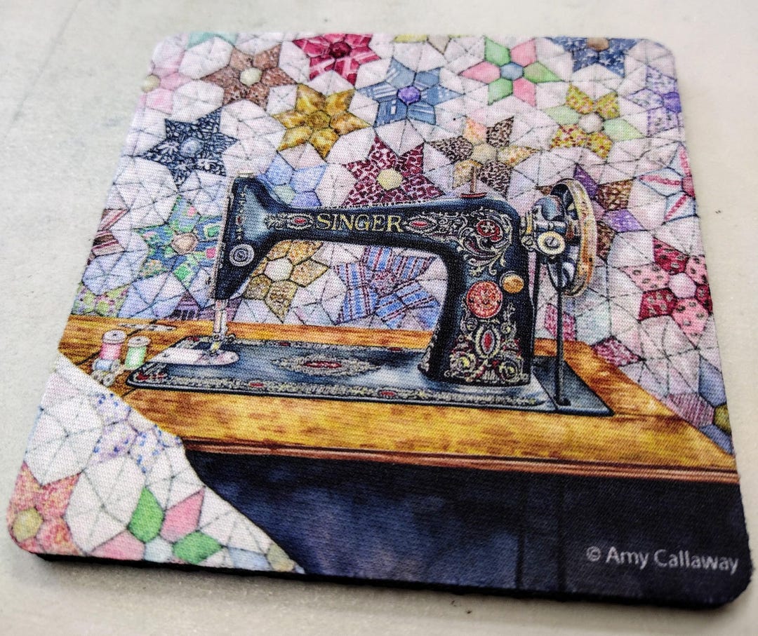 Sewing Machine With Quilt Coaster - Etsy