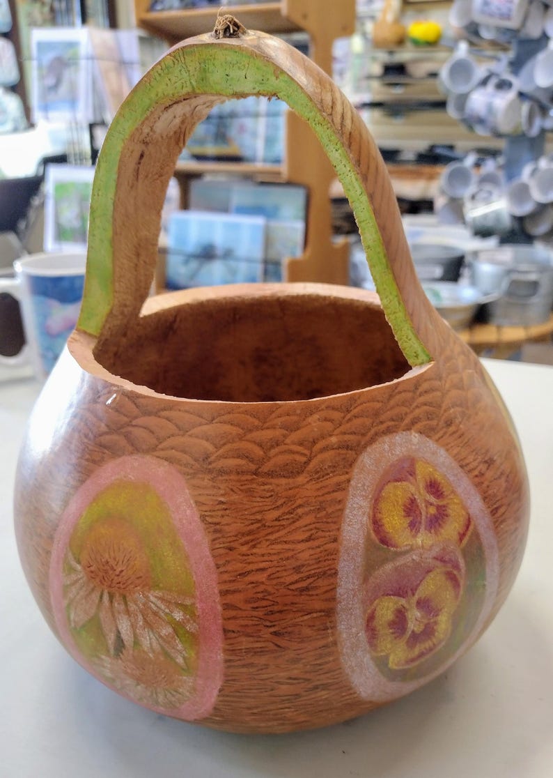 Flower Gourd Basket - Etsy