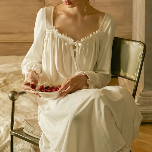 Vintage Victorian Cotton Nightgown Chemise Edwardian Vintage Etsy