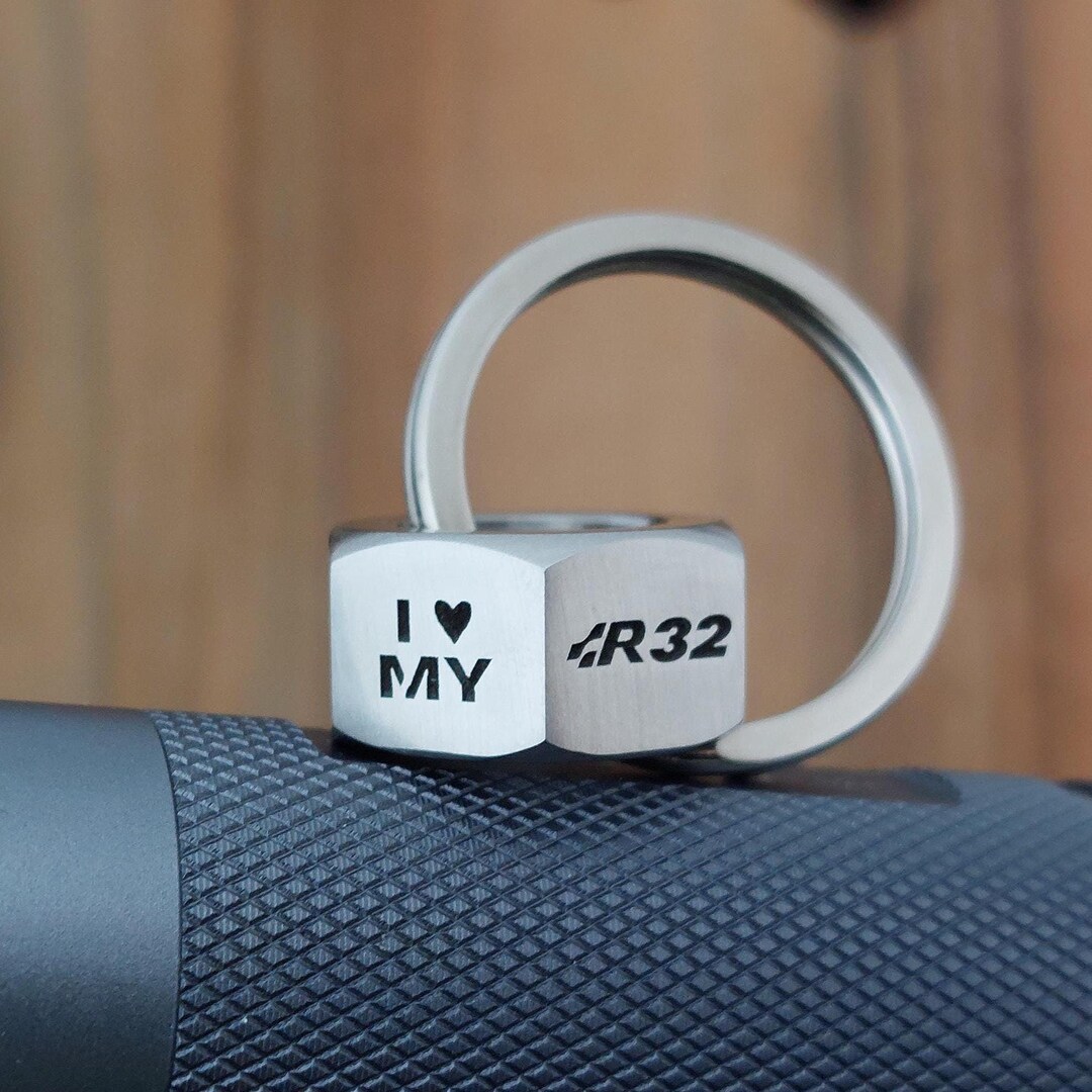 R32 Engraved Nut Keychain Personalized Gift VW Golf Keyring - Etsy