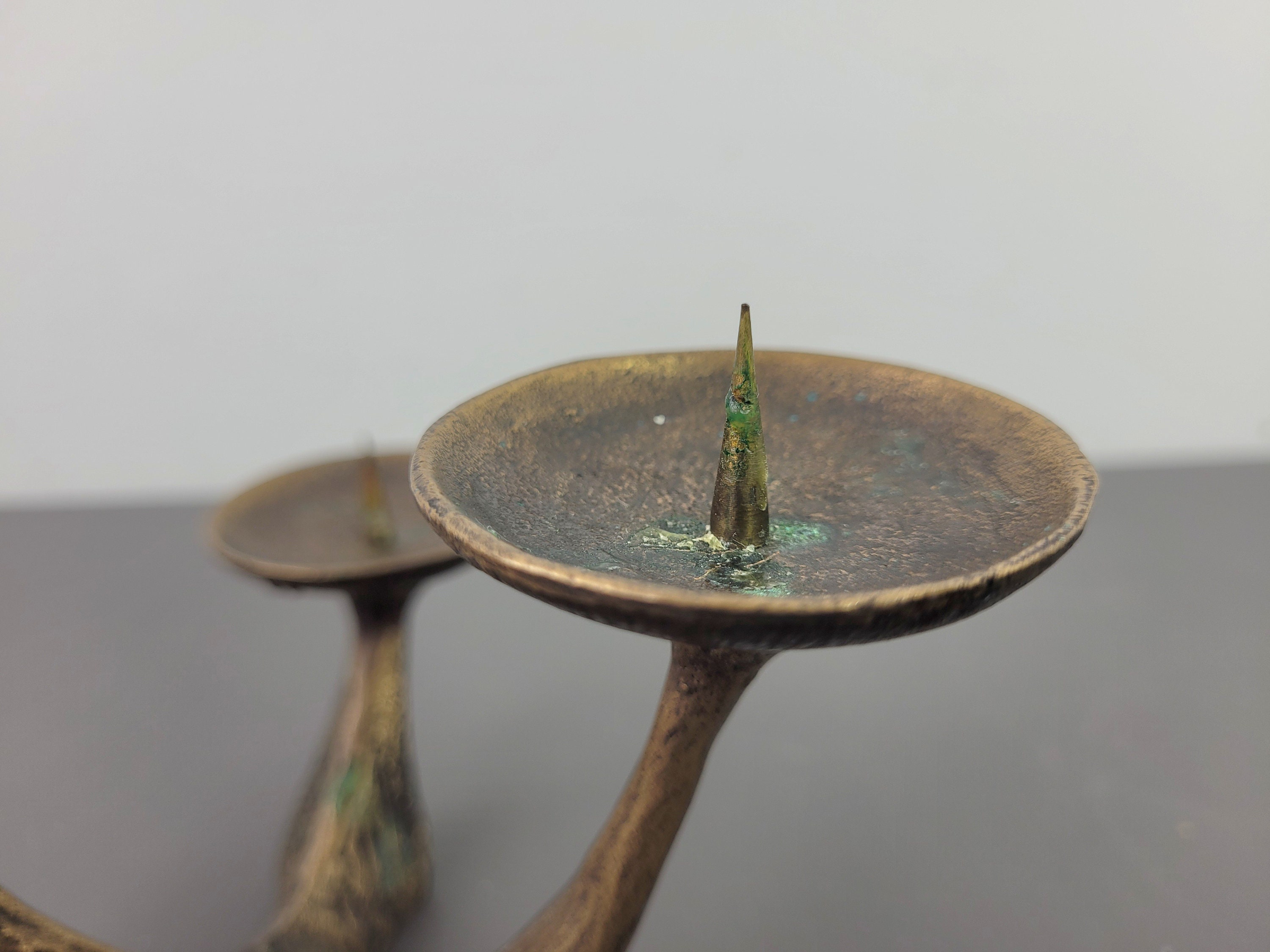 Harjes Candle Holder, Brutalist, Bronze, 60s, Candle Stick, Germany ...
