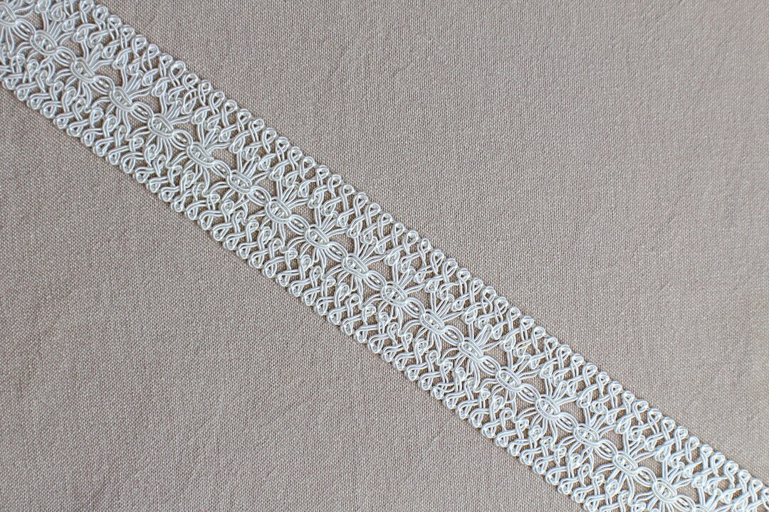 Vintage Braided Lace Trim in White Rayon 1 3/4 Width - Etsy