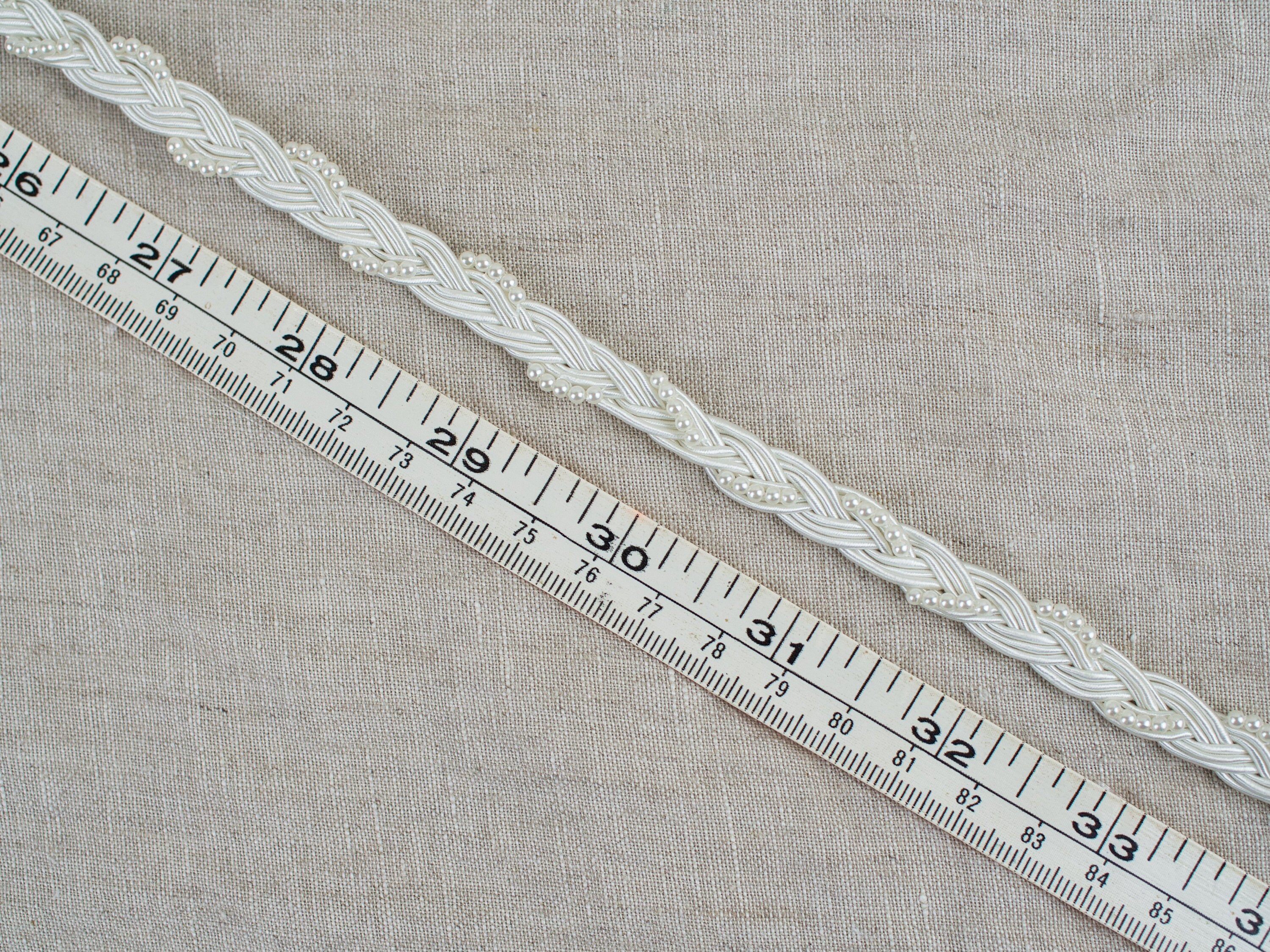 Vintage Beaded and Braided Trim in WHITE or IVORY 3/8 | Etsy