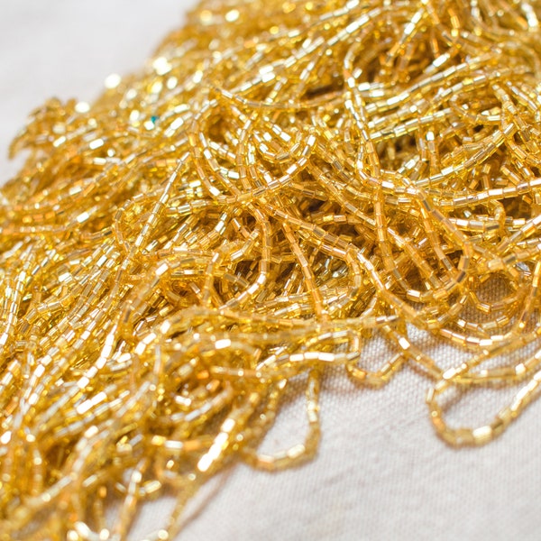Gold Bugle Beads - Etsy