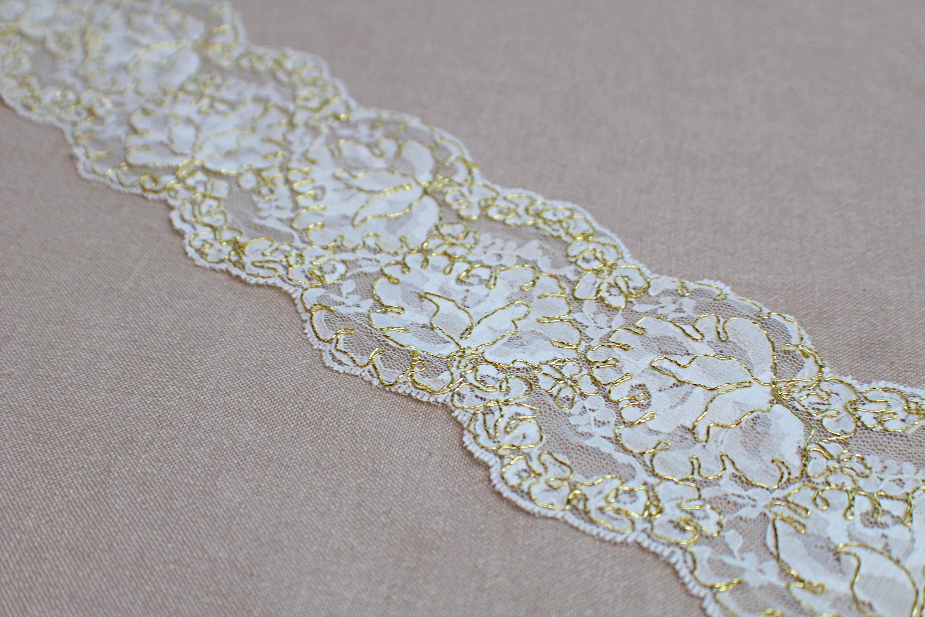 Novelty Vintage Gold Corded Galloon Lace 3 5/8 Wide - Etsy